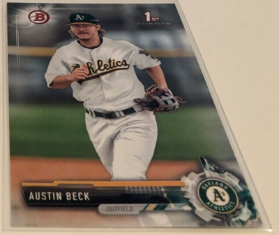 2017 Bowman Draft Baseball Austin Beck Oakland Athletics 1st Bowman # ...