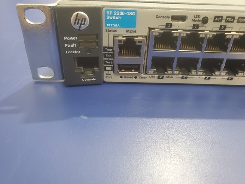 HP J9728A - 2920-48G, 48 Port Gigabit Switch + power cable | eBay
