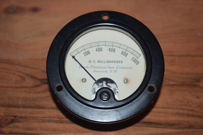 VINTAGE STEAMPUNK PANEL METER - BEEDE 0-1000 DC MILLIAMPERES - PENACOOK ...