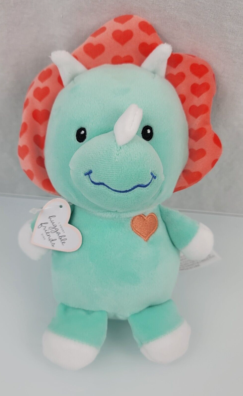Huggable Animal Adventure 8" Plush Heart Triceratops Dinosaur 2021 ...