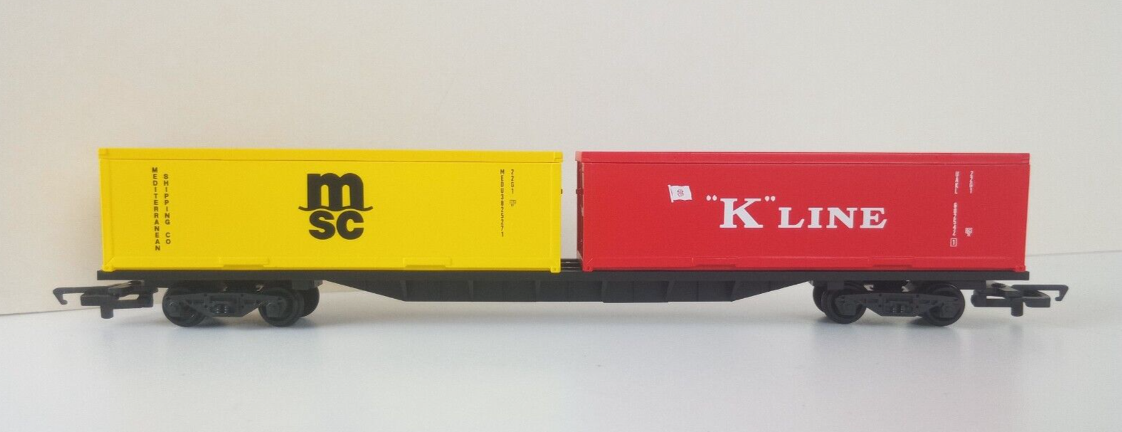 NEW Hornby OO Gauge Bogie Container Flat Wagon & 30FT K Line/MSC ...