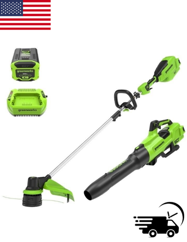 Greenworks Pro 60V 16-Inch Cordless String Trimmer and Leaf Blower ...