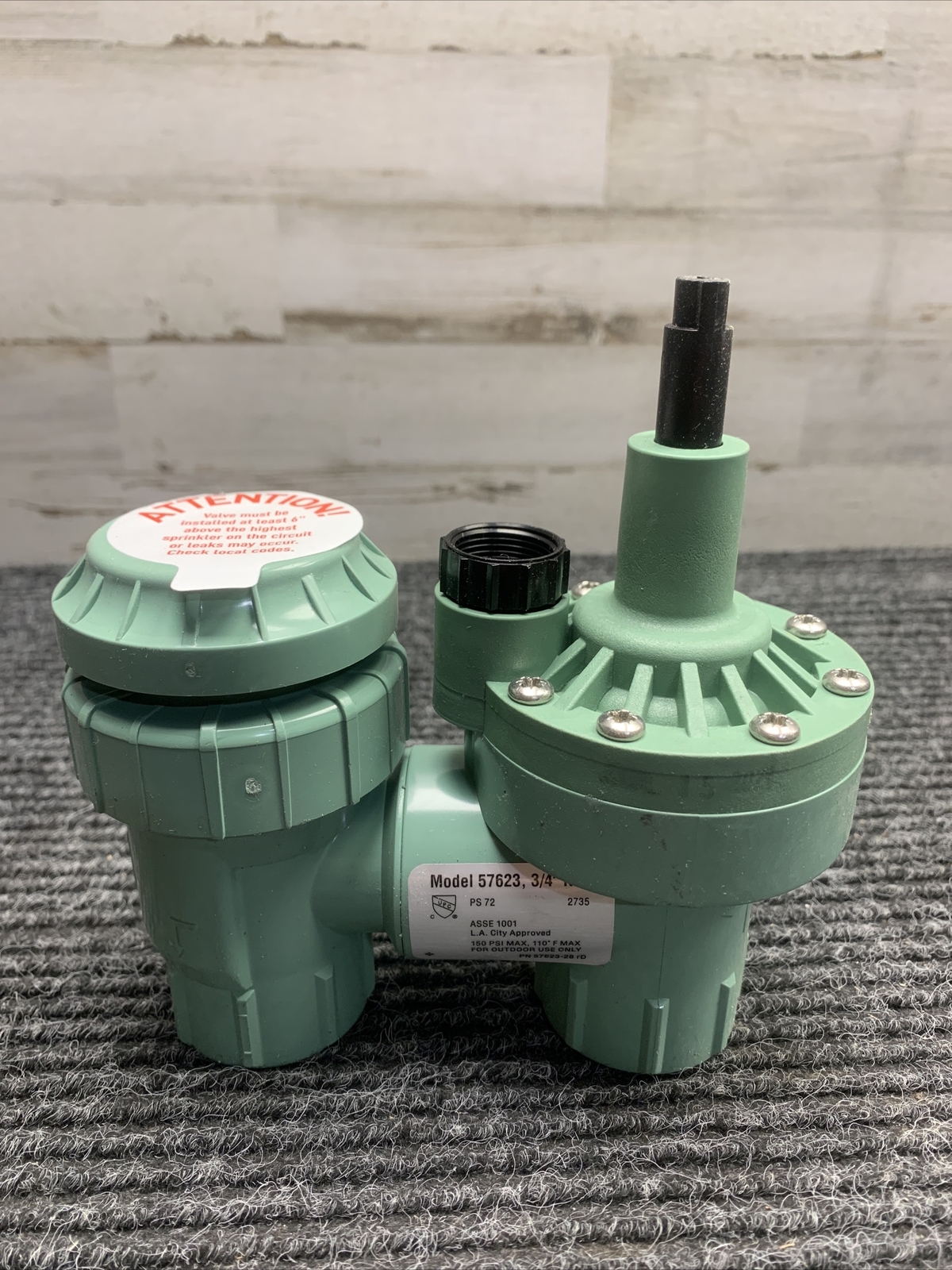 Orbit 57623 Heavy Duty 3/4” Anti-Siphon Sprinkler Valve No Solenoid ...