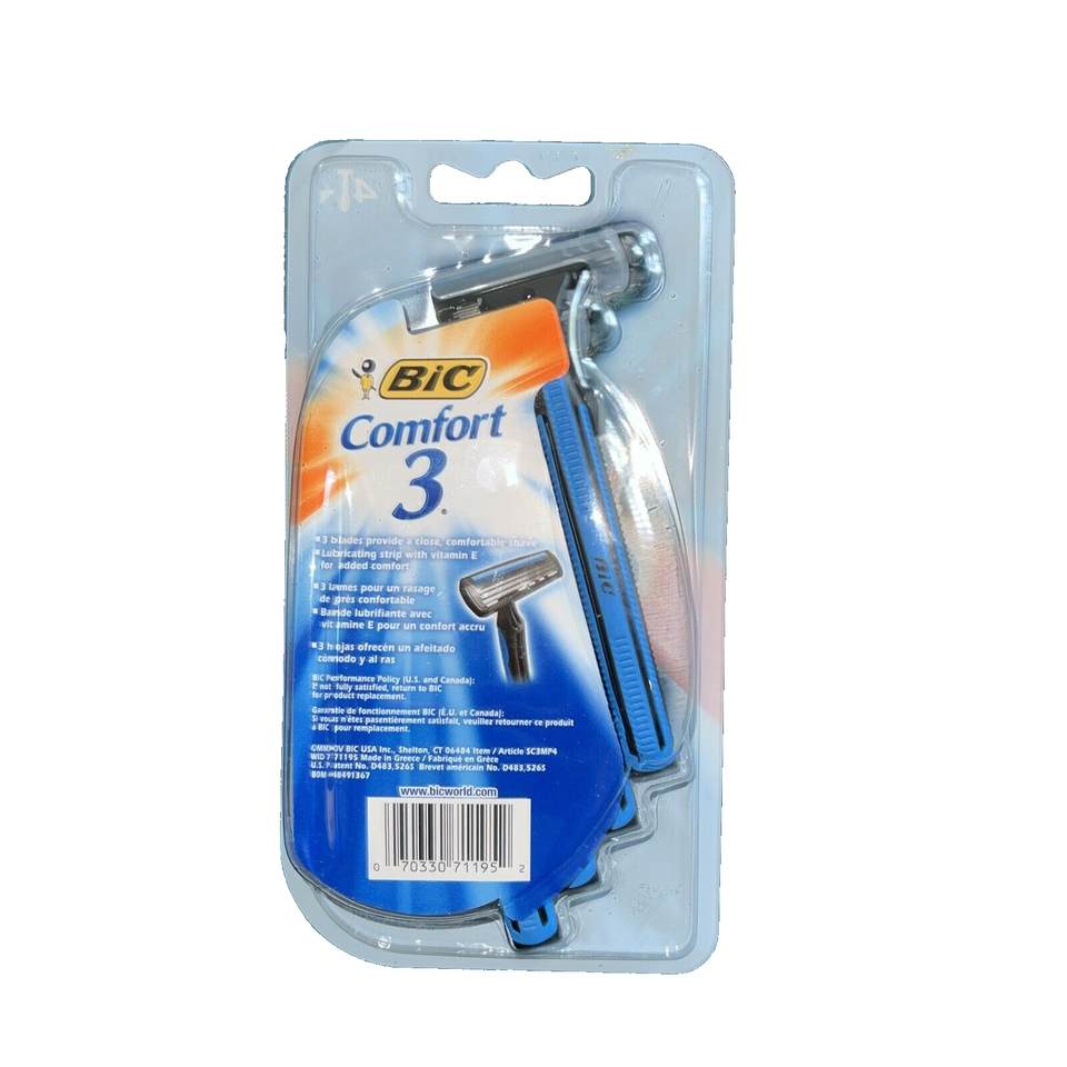 BIC Comfort 3 Men's Disposable Razors | Triple Blade | 4 pack | eBay