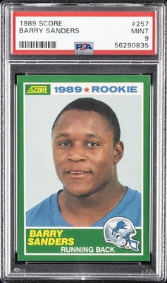 1989 SCORE #257 BARRY SANDERS ROOKIE RC PSA 9 | eBay