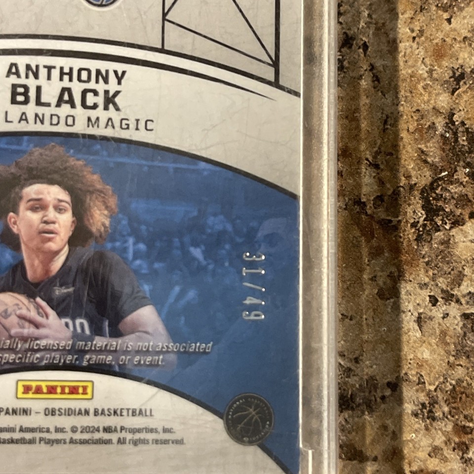 2023-24 Panini Obsidian Eclipse Anthony Black #EM-ABL Purple Flood /49 ...