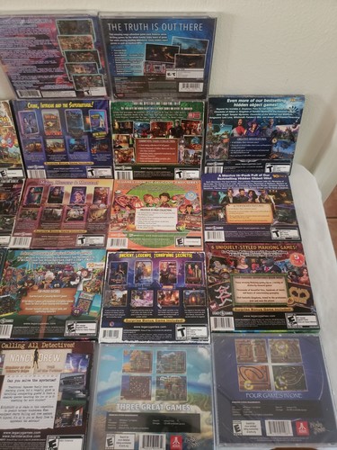 Lot of 18 PC CD-ROM Video Games Hidden Object/puzzle/Mystery New Sealed ...