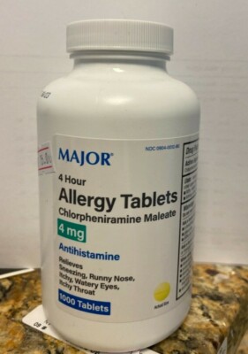 Chlorpheniramine 4mg Maleate Allergy Relief Tablets 309040012807 | eBay
