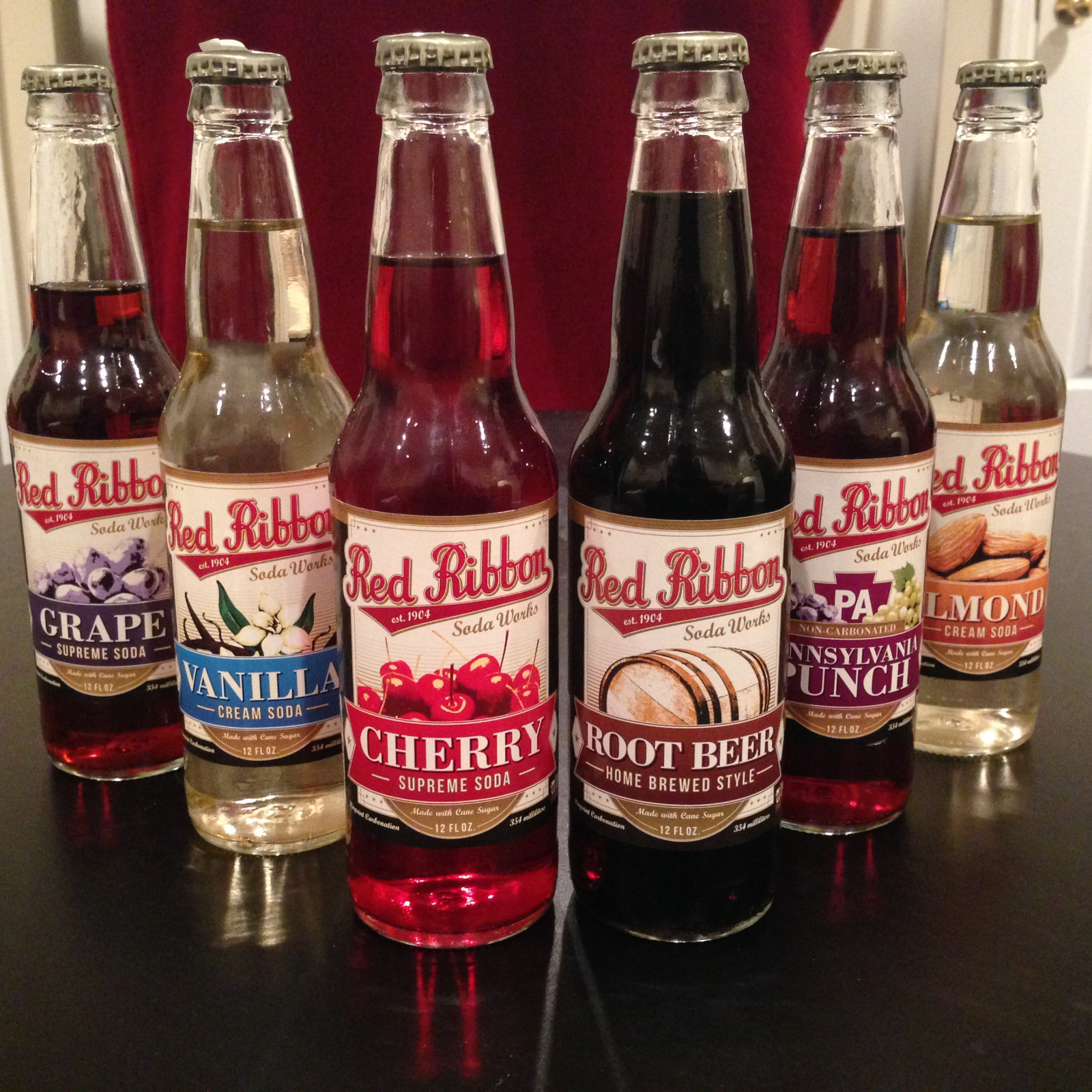 Red Ribbon 6 pack - Sampler Gift Set - Glass Bottle Soda Pop ...