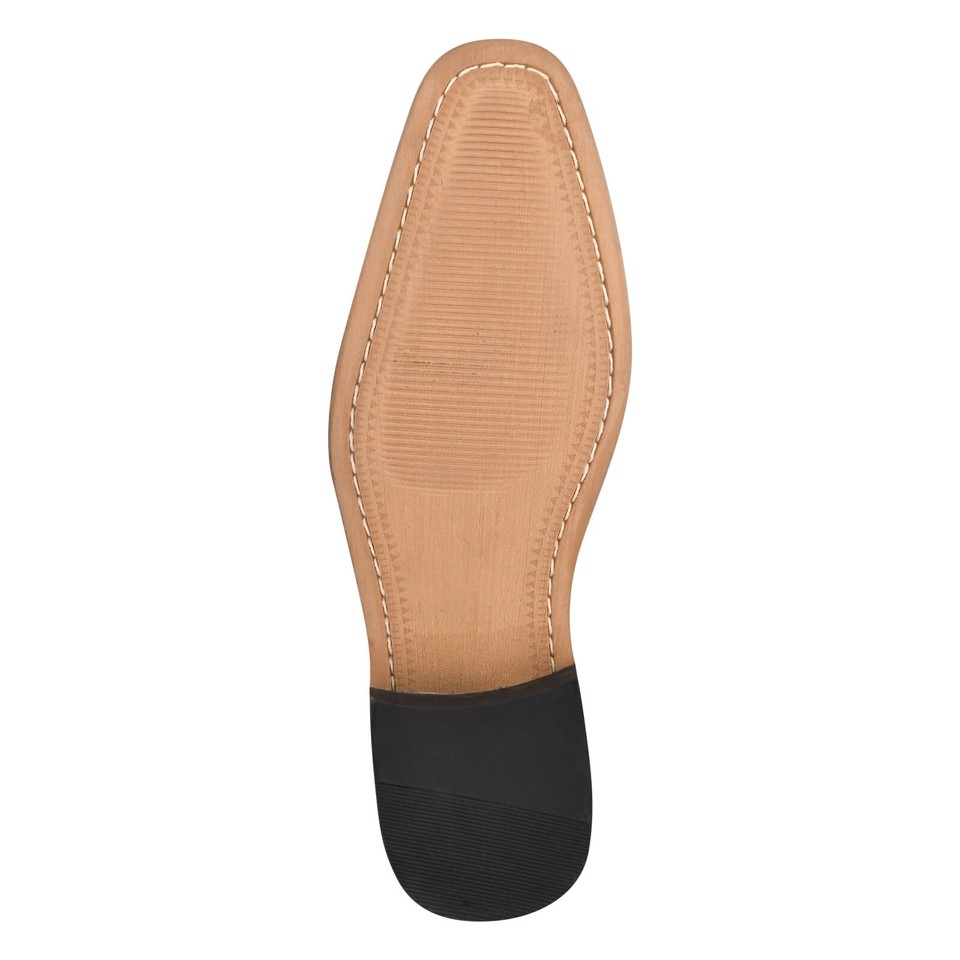 LIBERTYZENO Mens Genuine Leather Tread Design Burnished Toe Lace Up ...