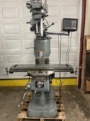Bridgeport Milling Machine w/42" Table DRO & 7" Riser Block | eBay