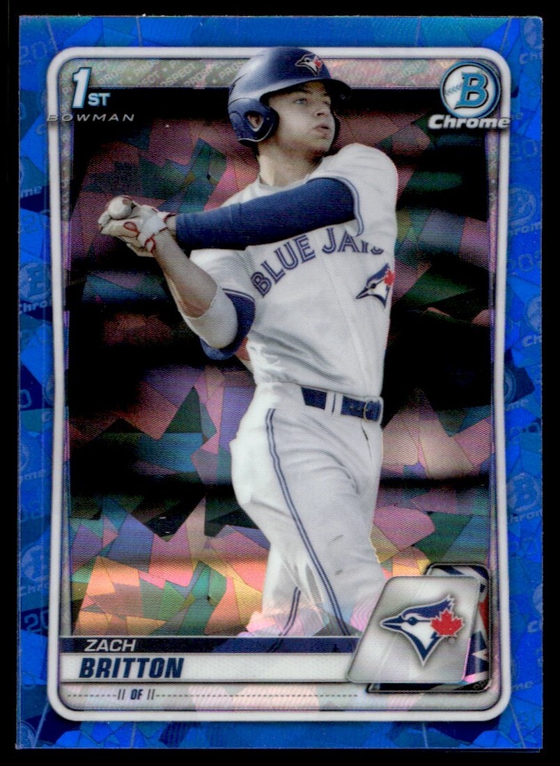 2020 Bowman Chrome Sapphire Zach Britton G125 Toronto Blue Jays #BD-158 ...