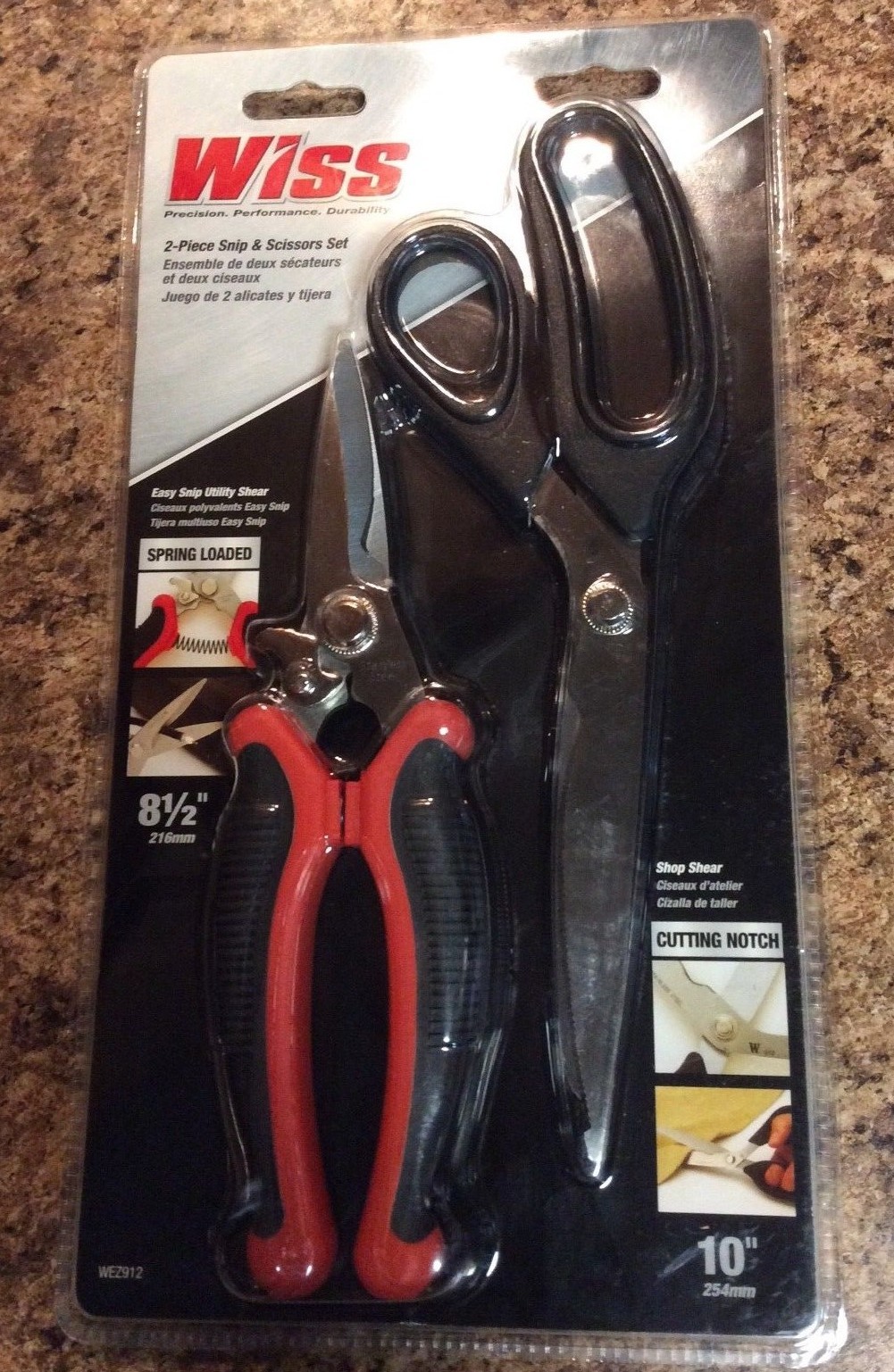 Wiss WEZSNIP Easy Snip Utility Shear & Shop Garden Scissors Set ...