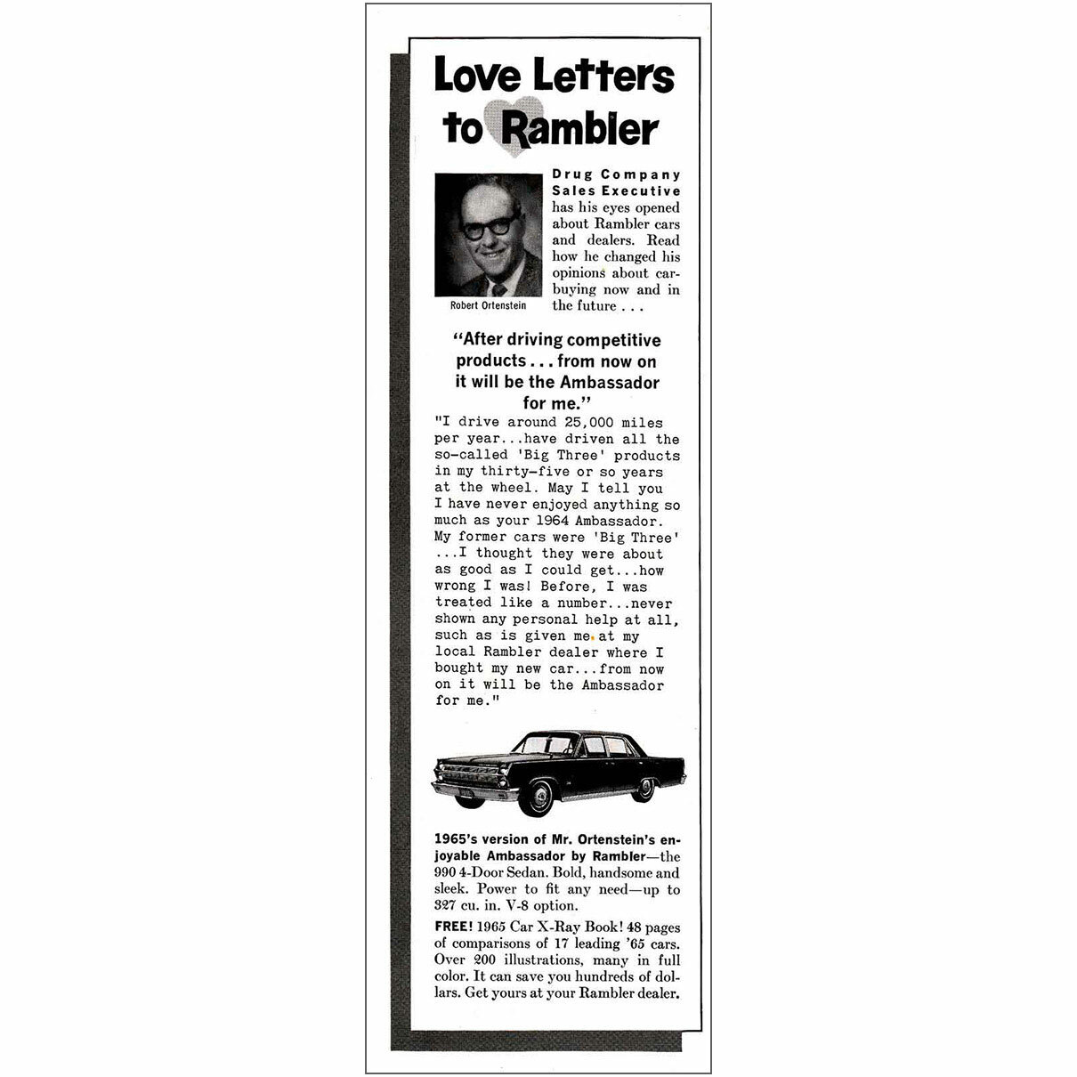 1965 Rambler: Love Letter to Rambler. Vintage Print Ad | eBay