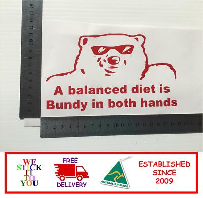 BUNDY BEAR BUMPER STICKER,VINYL DECAL,WINDOW, LAPTOP. BIKE | eBay