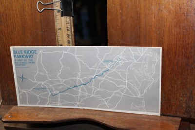 Vintage Travel Brochure Map Blue Ridge Parkway National Park | eBay