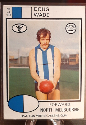 1975 Scanlens – VFL – Doug Wade #99 – North Melbourne | eBay Australia
