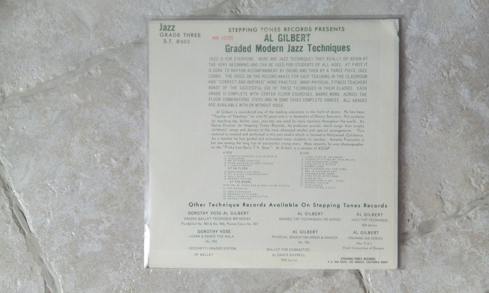 LP 9 13/16in Al Gilbert - Graded Modern Jazz Techniques / Very Bon ...