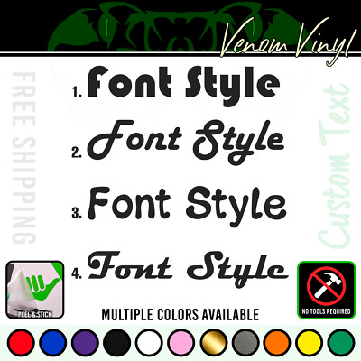 Custom Vinyl Lettering Window Decal | Personalized Retro Classic ...