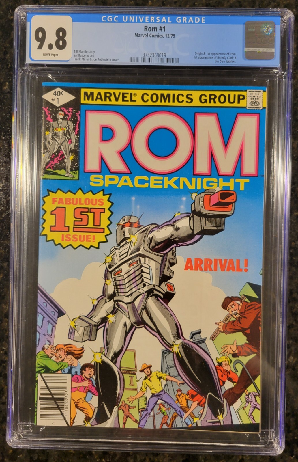 ROM 1 CGC 9.8 1st APPEARANCE & ORIGIN ROM SPACEKNIGHT NM/MT WHITE PAGES ...