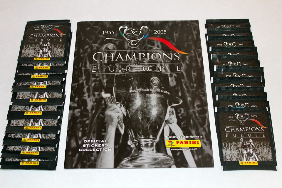Panini Champions Of Europa CL 05/06 Screen Bags Sticker Album Complete ...