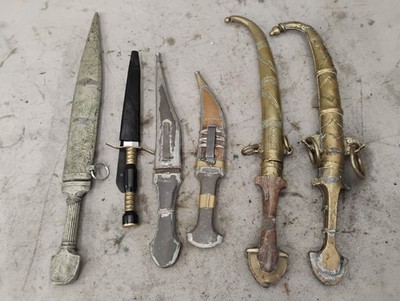 Lot Of Middle Eastern ? Knives Jambiya Kindjal Dagger Knife | eBay