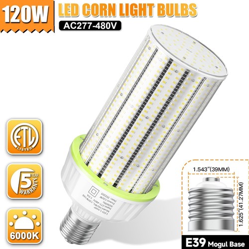 480V 120W LED Corn Light Cob Bulb Commercial Warehouse Industrial High ...