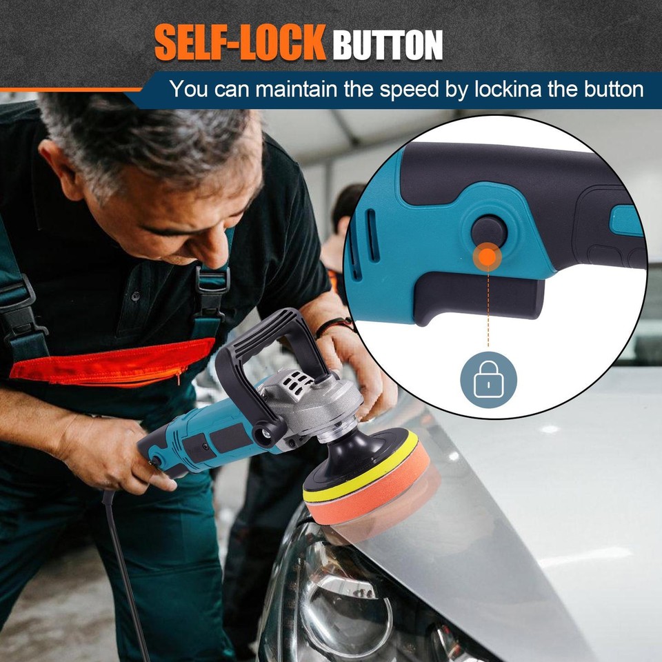 Electric Car Polisher Sander Buffer Polishing Machine Kit 1580W ...