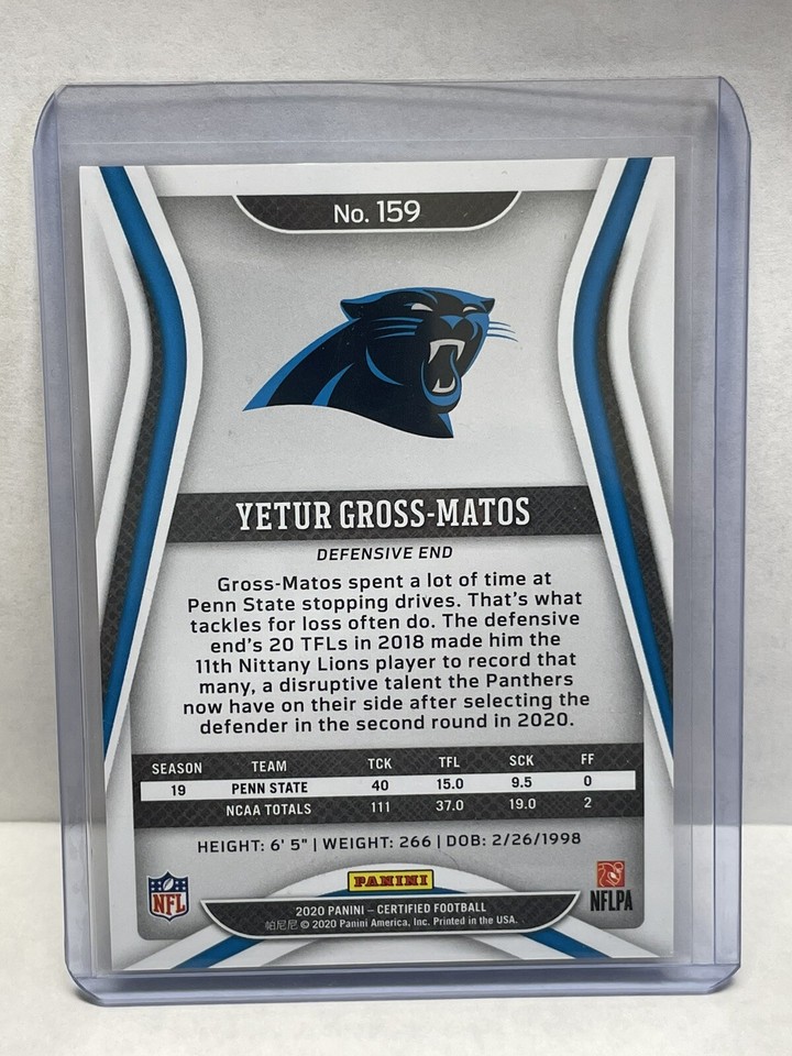 2020 Certified YETUR GROSS-MATOS RED Rookie RC SP 60/99 | eBay