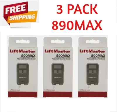 3 Pack 890MAX Liftmaster Universal Remote - Compatible with 371LM ...