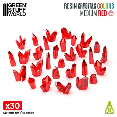 RED Resin Crystals - Medium compatible miniature bases Terrain Wargames ...