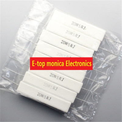 5pcs Brand New 20w 5 ohm 5RJ Cement Resistor Flame Resistance | eBay