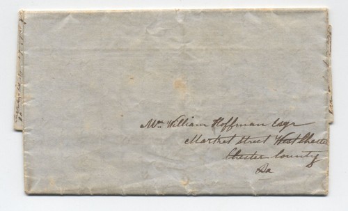 1847 Philadelphia PA stampless letter to West Chester [s.5787] | eBay