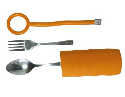 Toplike Adaptive Utensils with adjustable Finger & Wrist Loop with Soft ...