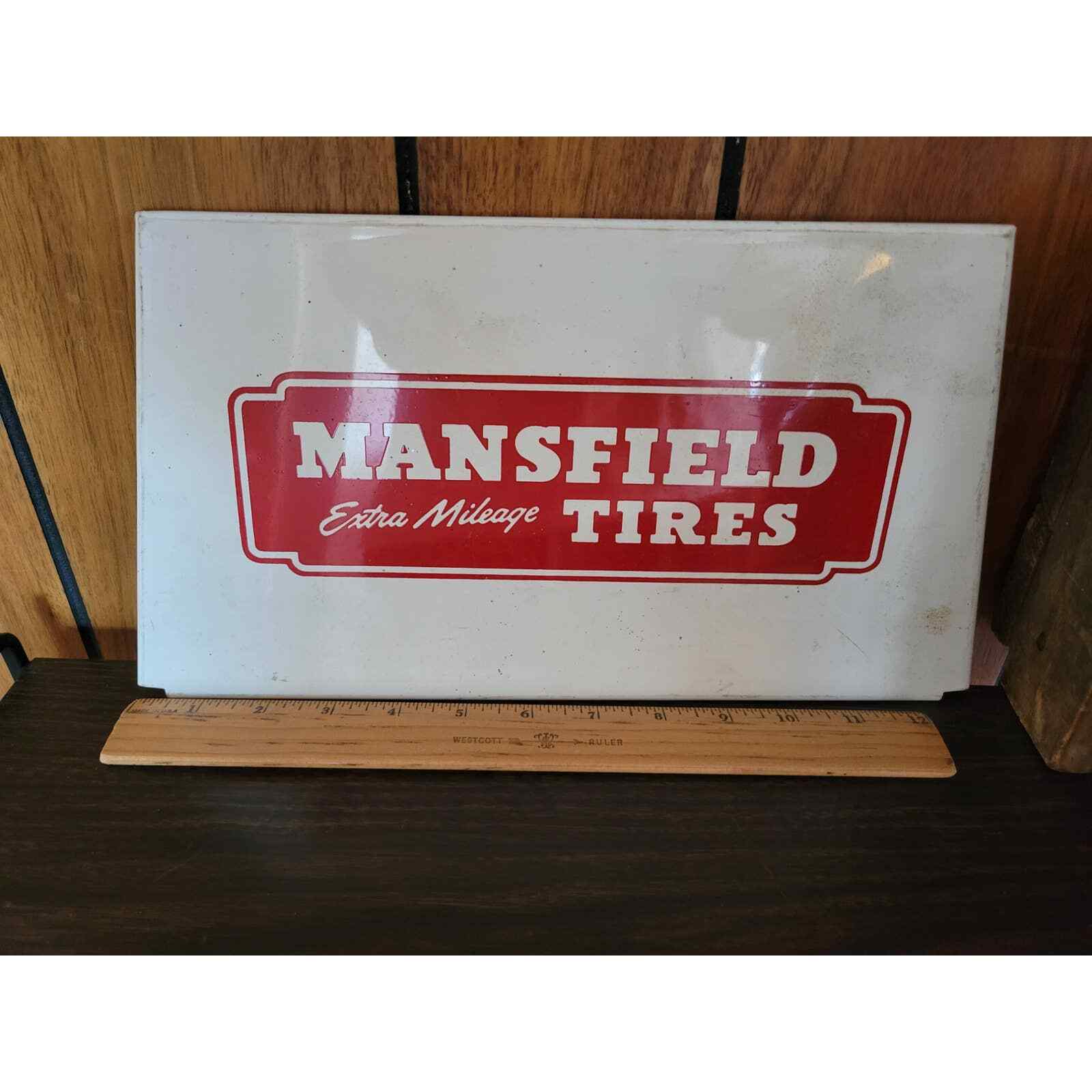 Vintage Mansfield Extra Milage Tires - Gas Station Metal Display Sign ...