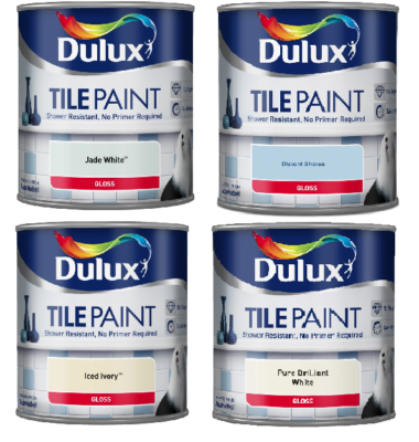 Dulux Tile Paint Self Undercoating Quick Drying Gloss Indoor 600ml ...