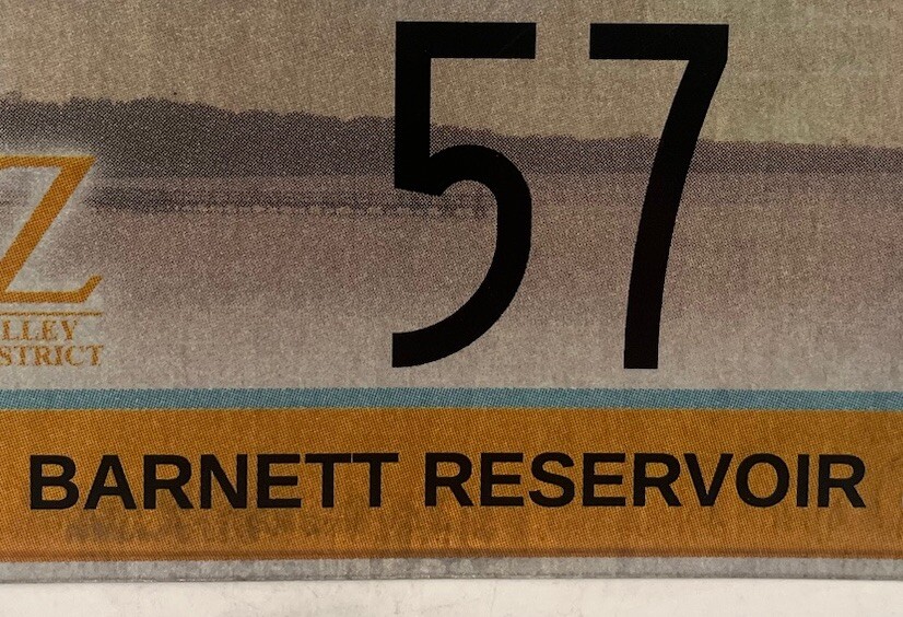 LOW #57 ROSS BARNETT RESERVOIR REZ PARK license plate Dam PRVWSD ...