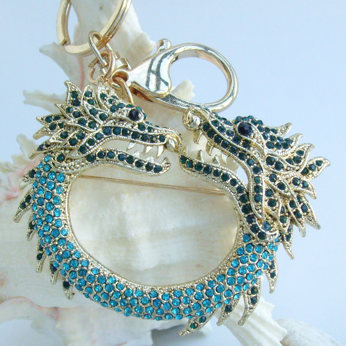 Unique Austrian Crystal Chinese Dragon Keychain Pendant 05007 | eBay