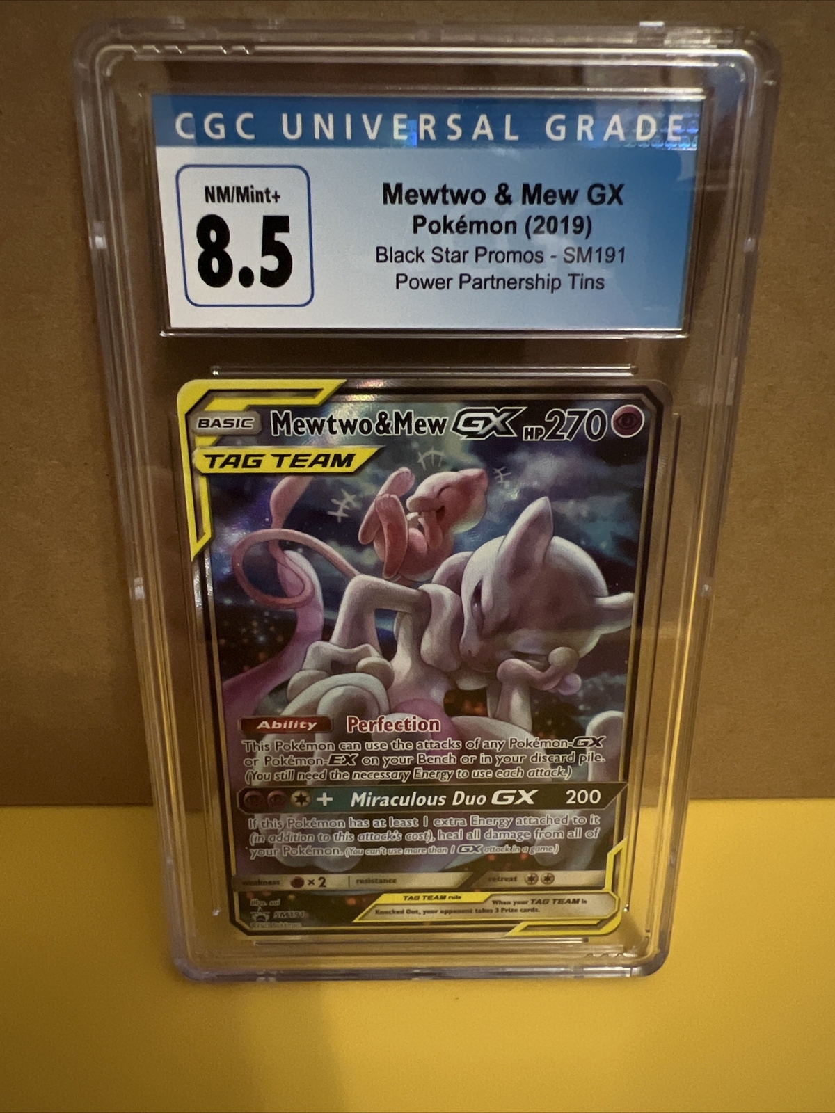 Pokémon TCG Mewtwo and Mew GX Sun & Moon SM191 Holo Promo Promo for ...
