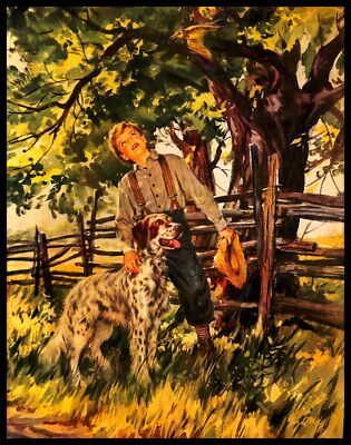 1947 George Garland Vintage PRINT ART Illustration Boy Countryside ...