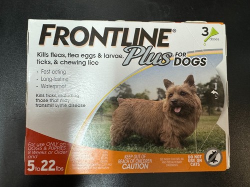 FRONTLINE Plus Flea and Tick Control 3 Dose for 5-22 lbs Dogs 7001 ...