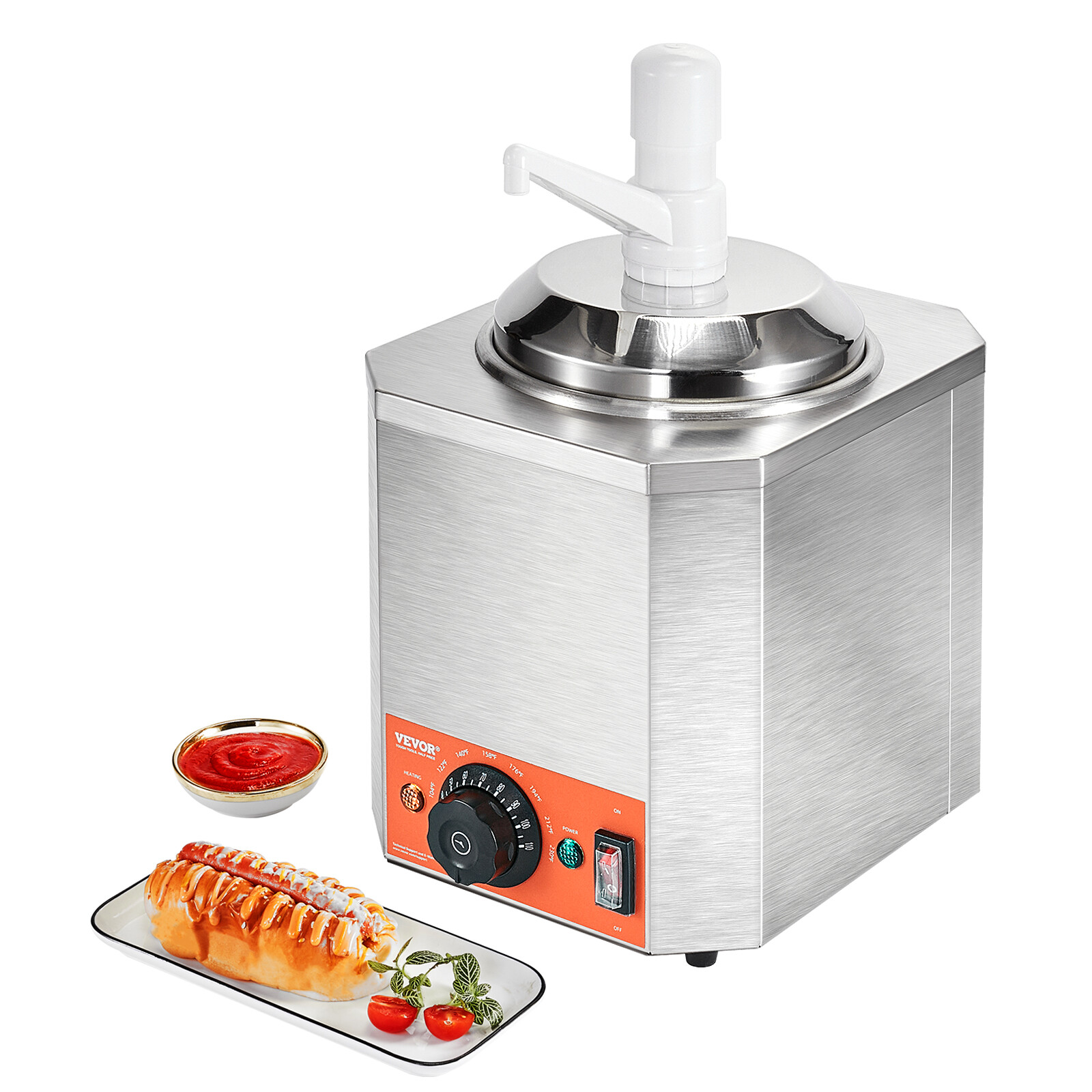 VEVOR Electric Cheese Dispenser 2.3Qt Nacho Cheese Warmer Pump ...