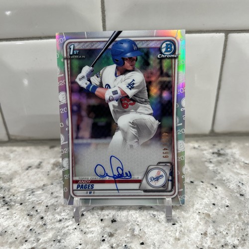 2020 Bowman Chrome Andy Pages 1st Bowman Autograph Refractor #/499 ⚾️ ...