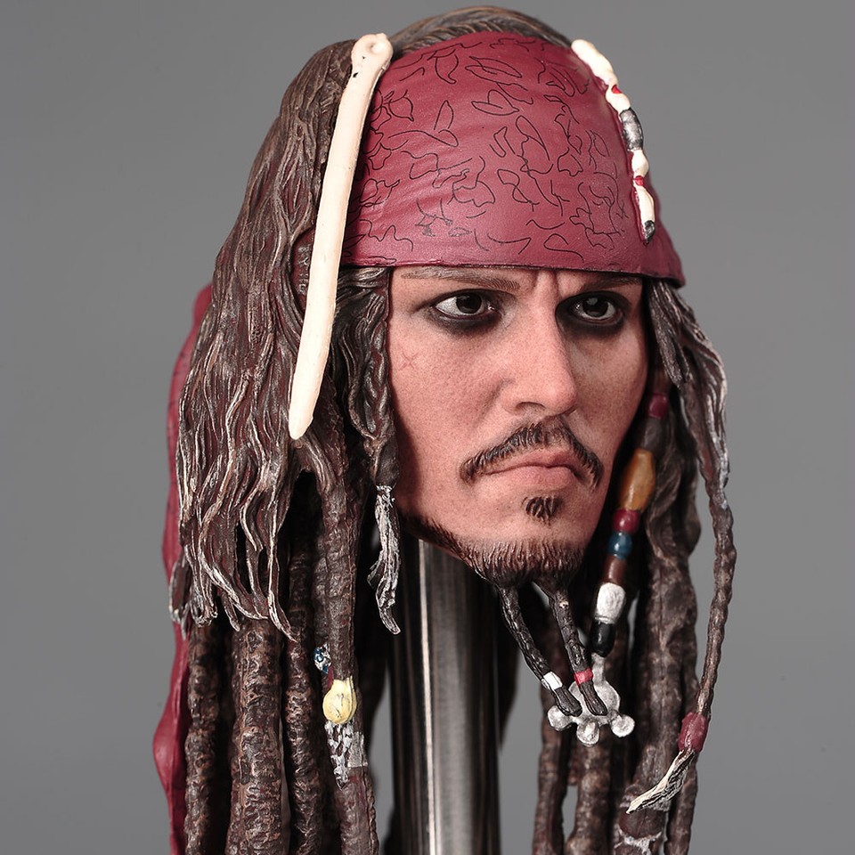 1/6 Male Long Hair Captain Head Sculpt For 12inch Action Figure Body ...