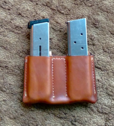 REDDOG LEATHER leather double magazine holder for 1911 or Glock mags | eBay