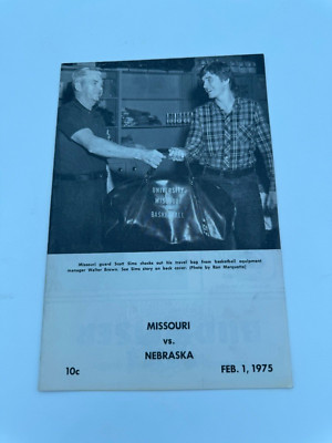 1975 Missouri Tigers v Nebraska Cornhuskers Basketball Program Mizzou ...