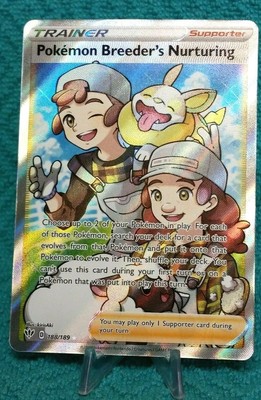 Trainer Pokemon Breeder's Nurturing 188/189 Full Art Rare NM Darkness ...