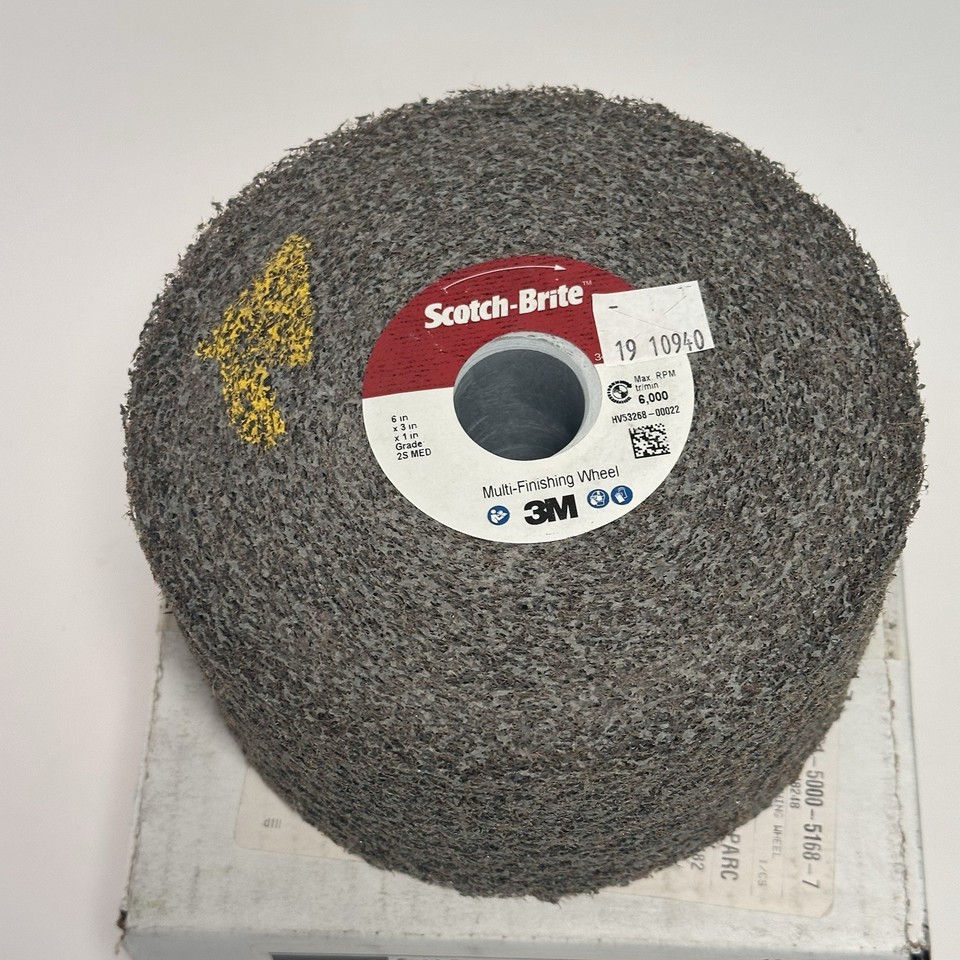 3M Scotch-Brite Multi-Finishing Wheel 13180 6" x 3" x 1" 2S MED 6000 ...