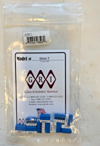 GRI 6644-T Magnetic Contact Resistor Pack, 2-1K, 1/8W with 4-Pin ...