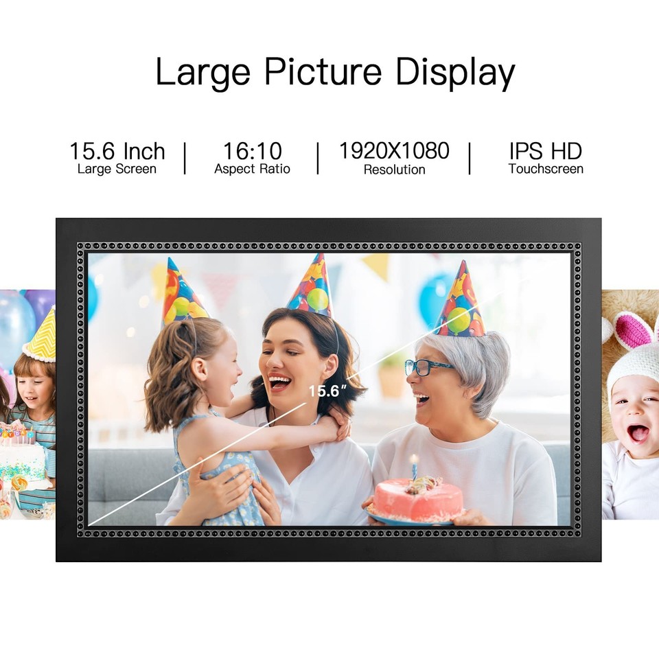 Digital Picture Frame 15.6 Inch Large Digital Photo Frame with 1920 * ...